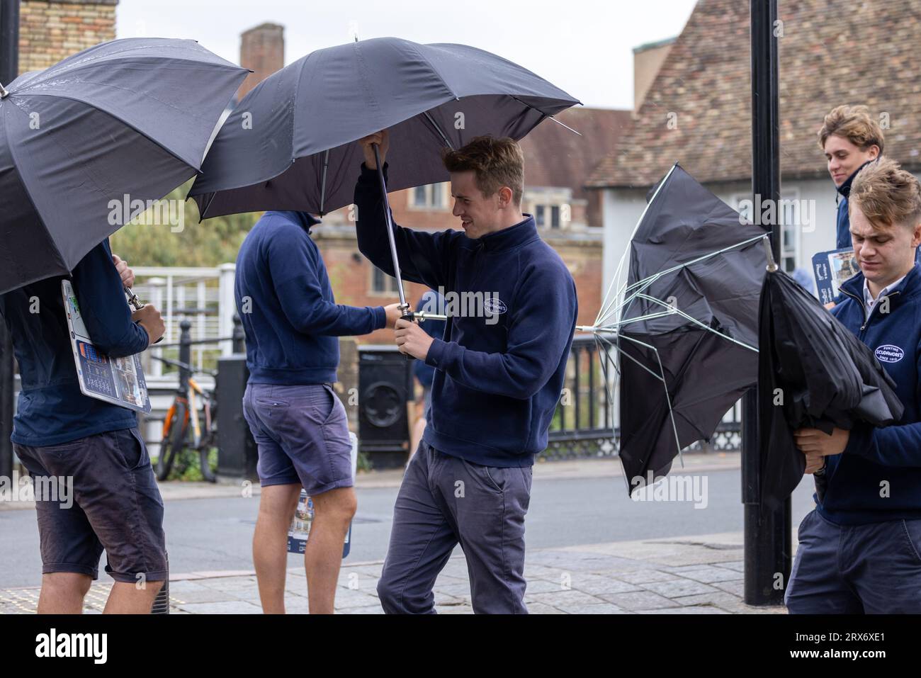 Picture dated September 20th shows punt operators struggling with high ...