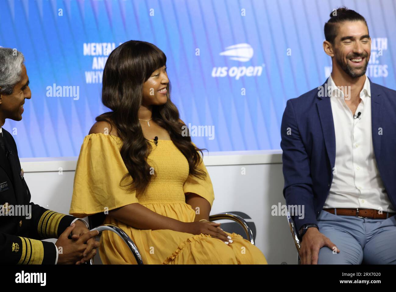 Tennis player Naomi Osaka and Olympic swimmer Michael Phelps share a ...