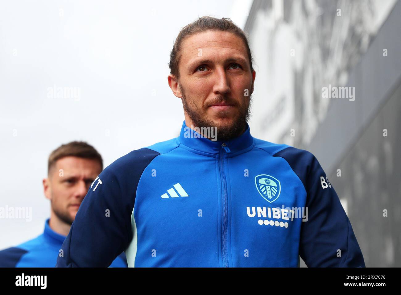 Leeds united's luke ayling arrives at the stadium ahead of the sky bet ...