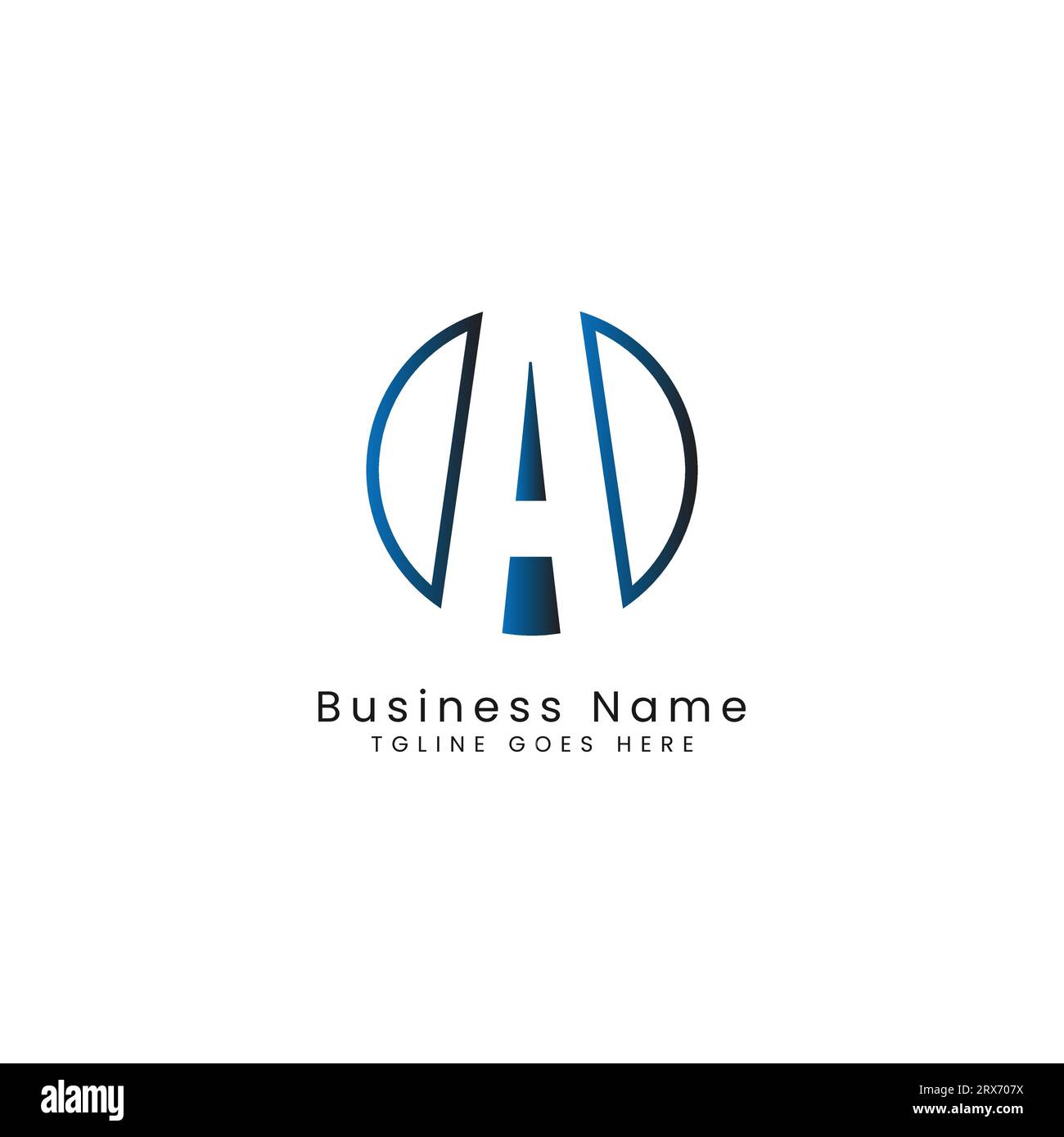 Letter A logo, Round shape symbol, Digital, Technology, Media, Cutout ...