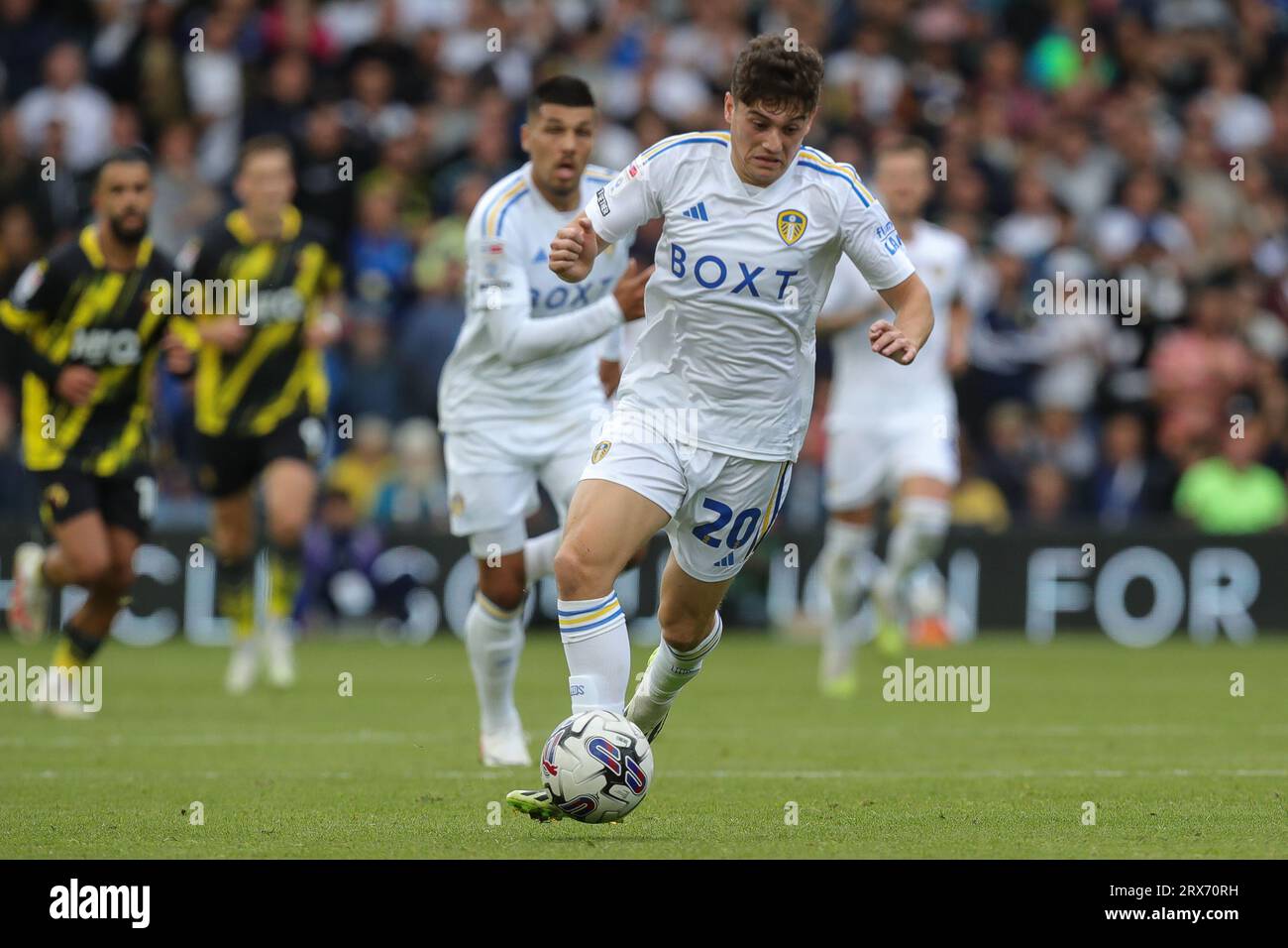 Daniel James #20 of Leeds United in action during the Sky Bet ...