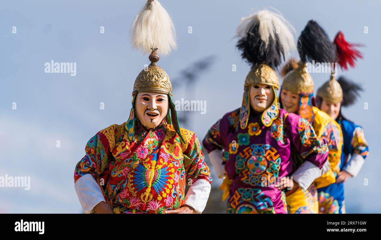 Festival mask dance Stock Photo - Alamy