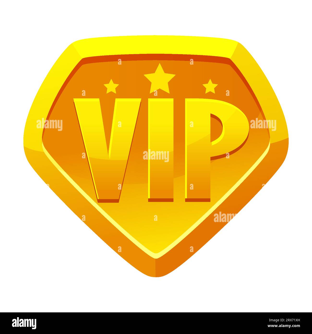 Game UI VIP Icon Gold Diamond. Vector Design Stock Vector Image & Art - Alamy