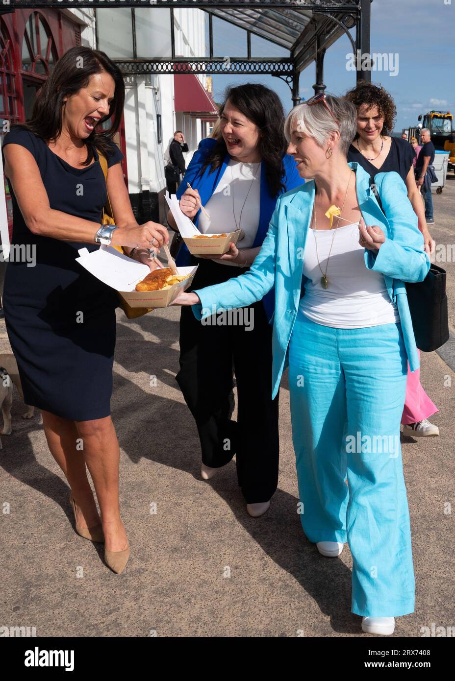 LibDem deputy leader Daisy Cooper (front right) is joined by ...