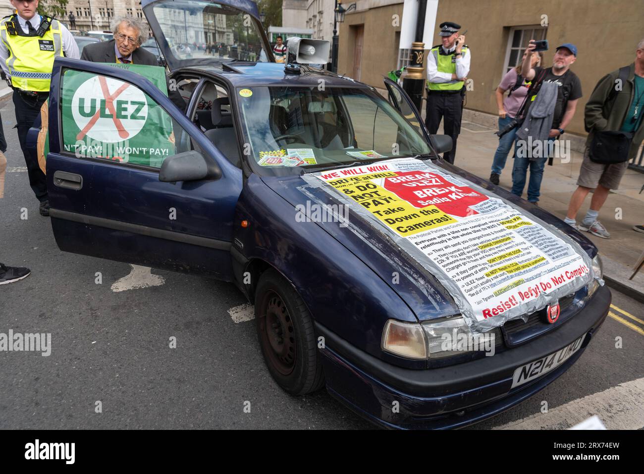 Westminster, London, UK. 23rd Sep, 2023. Protesters are out in ...
