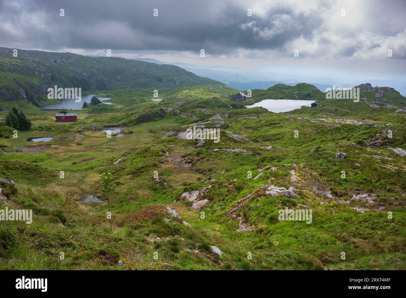 The view from the top of Ulriken, the highest point of the Seven ...