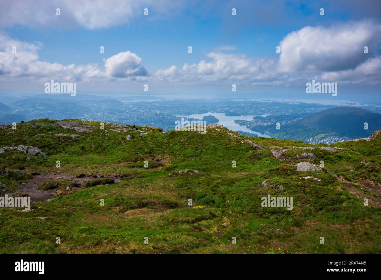 The view from the top of Ulriken, the highest point of the Seven ...