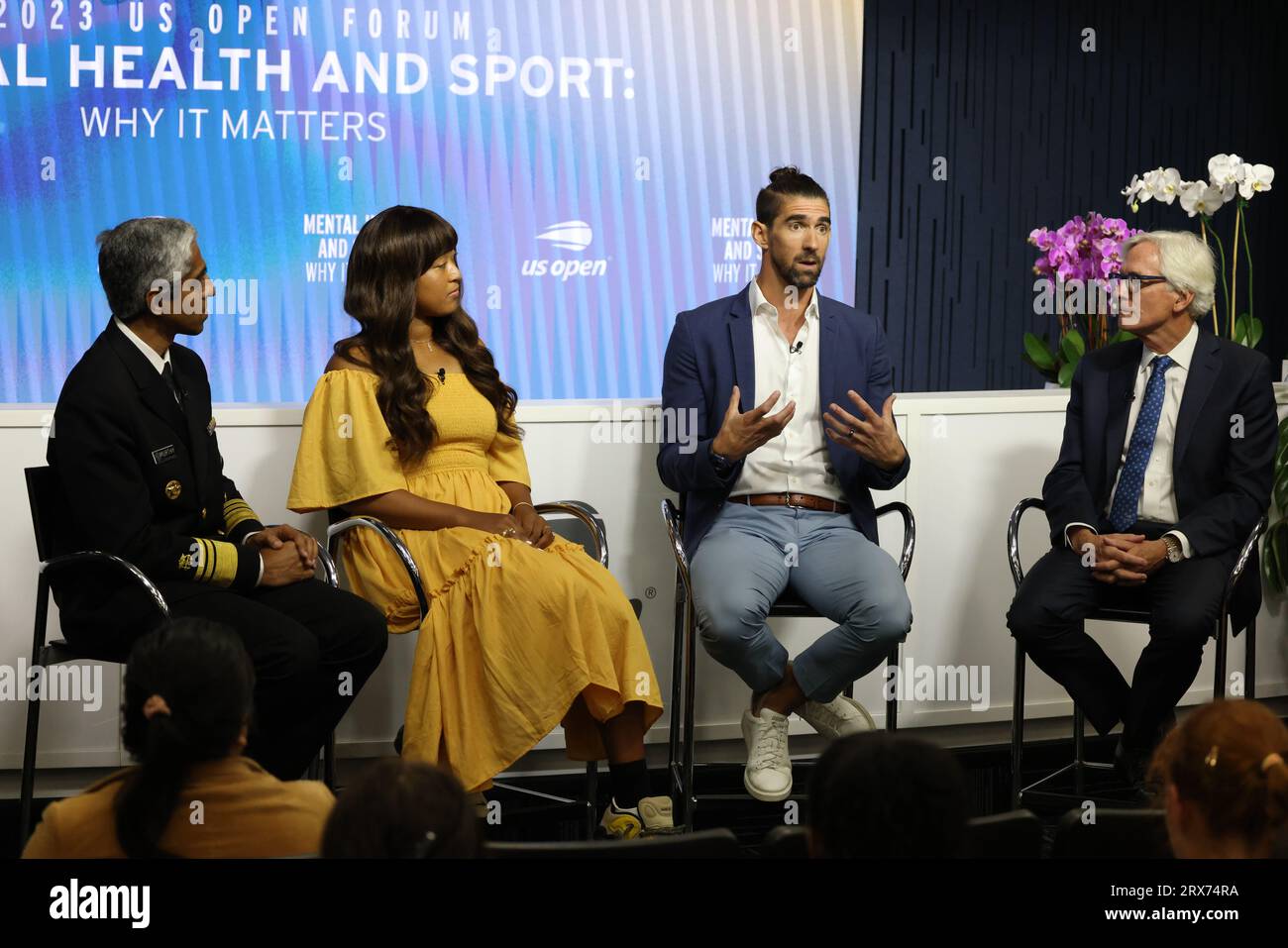 Mental Health and Sport Press conference at US Open on 6 September 2023 ...