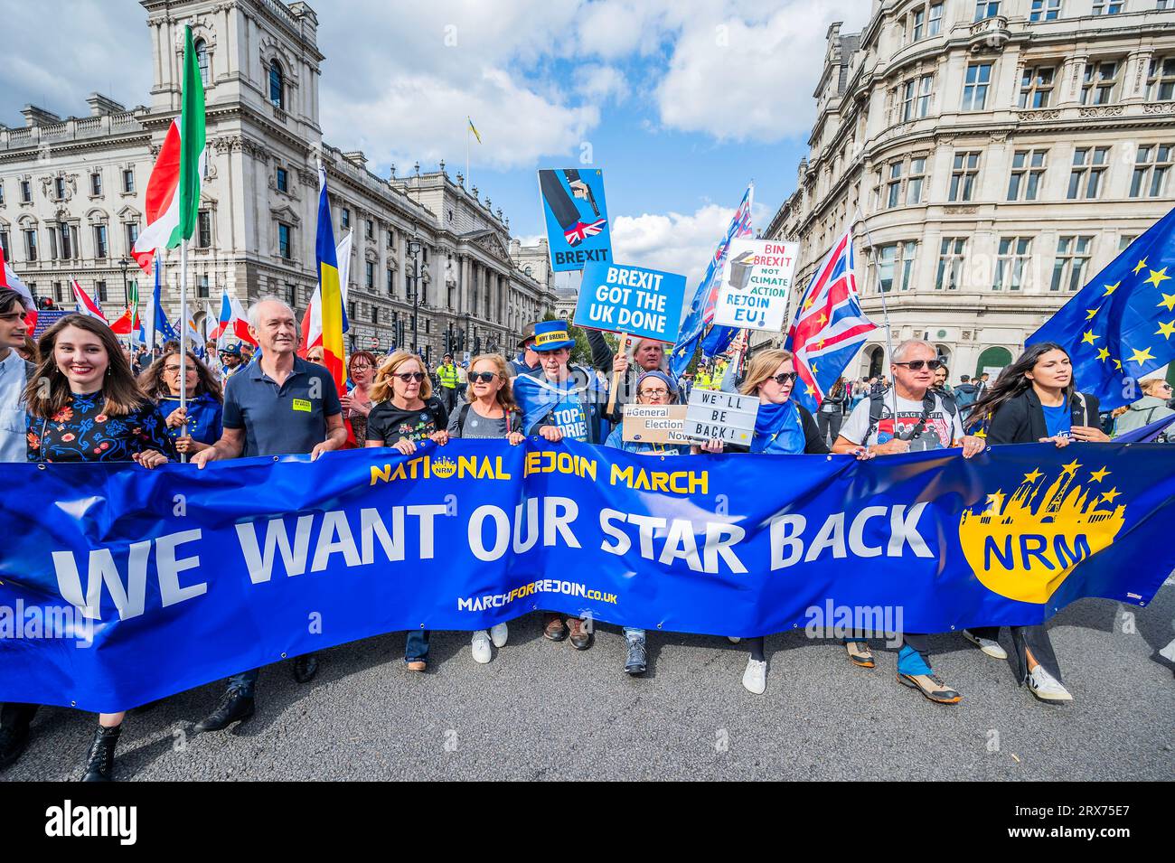 London, UK. 23rd Sep, 2023. National Rejoin March II, encouraging ...