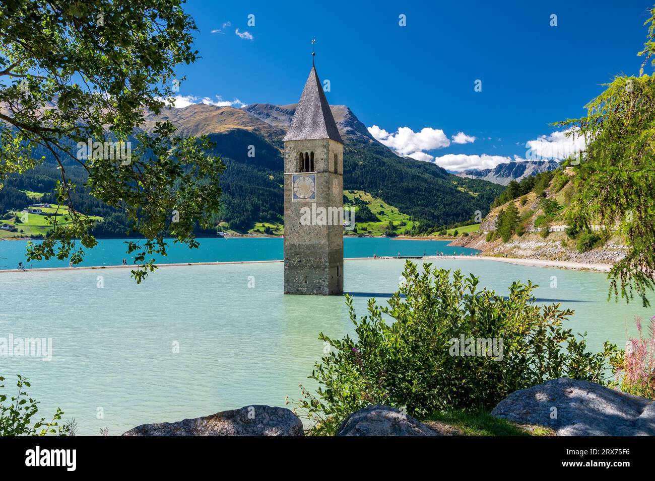 Famous sunken church reschensee hi-res stock photography and images - Alamy