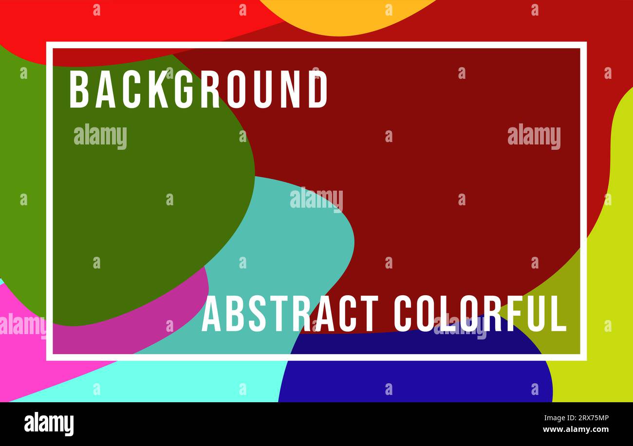 abstract colorful background, square border inside background Stock ...