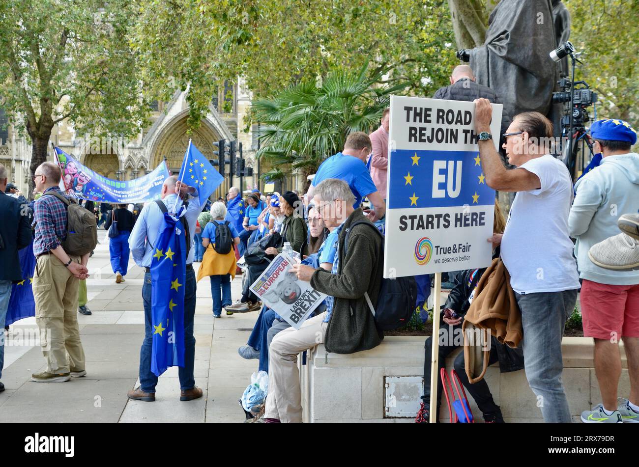 the rejoin the eu march and demonstration anti brexit whitehall ...
