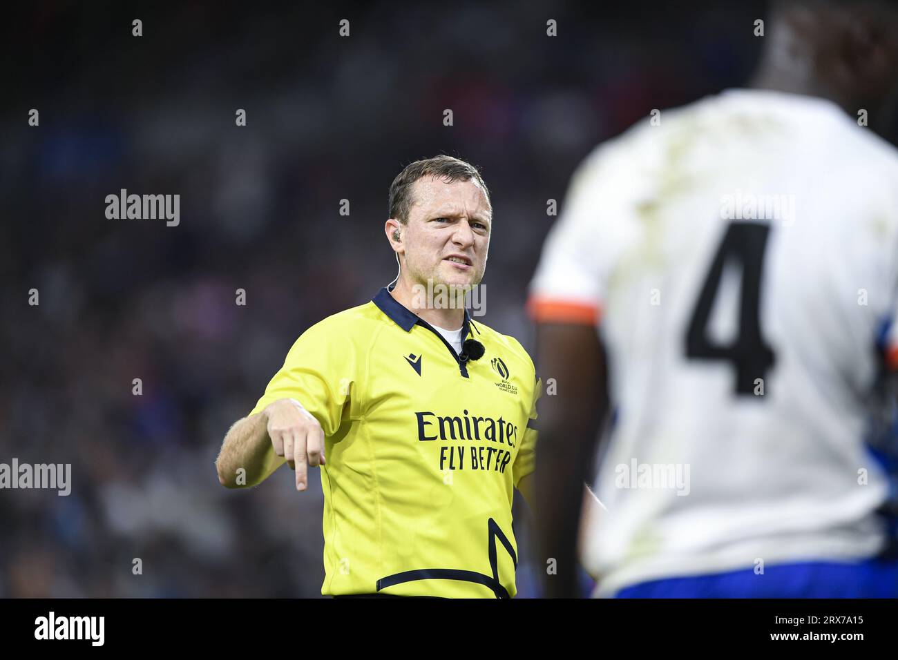 International referee Matthew Carley during the Rugby union World Cup ...