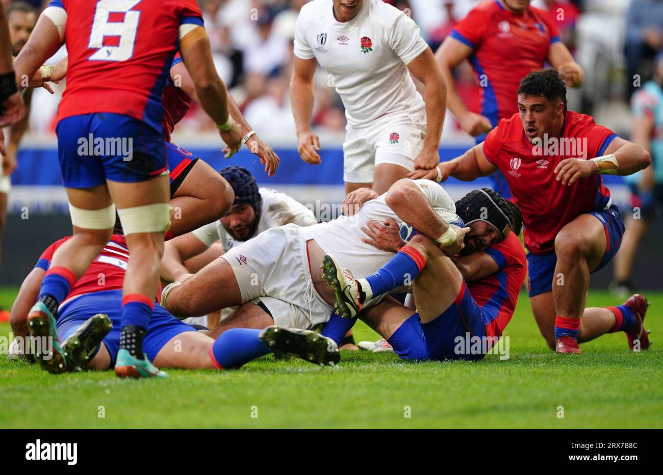 England's Bevan Rodd scores their side's fourth try during the Rugby ...
