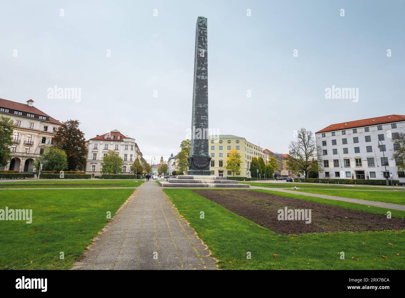 Obelisk at Karolinenplatz Square - Munich, Bavaria, Germany Stock Photo ...