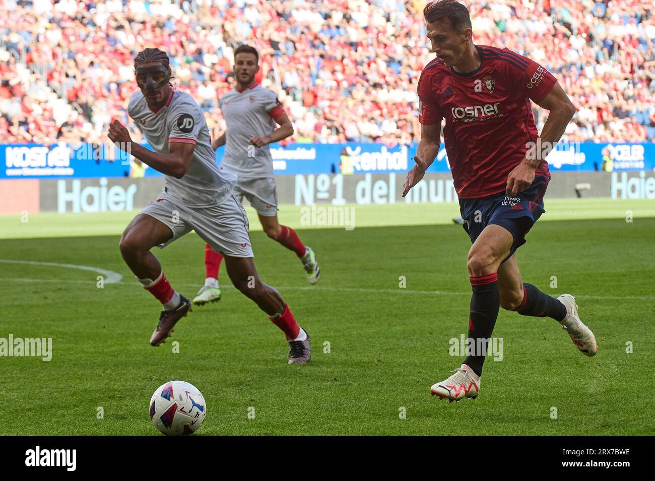 Pamplona, Spain. 23rd Sep, 2023. Sports. Football/Soccer.Loic Bade (22 ...