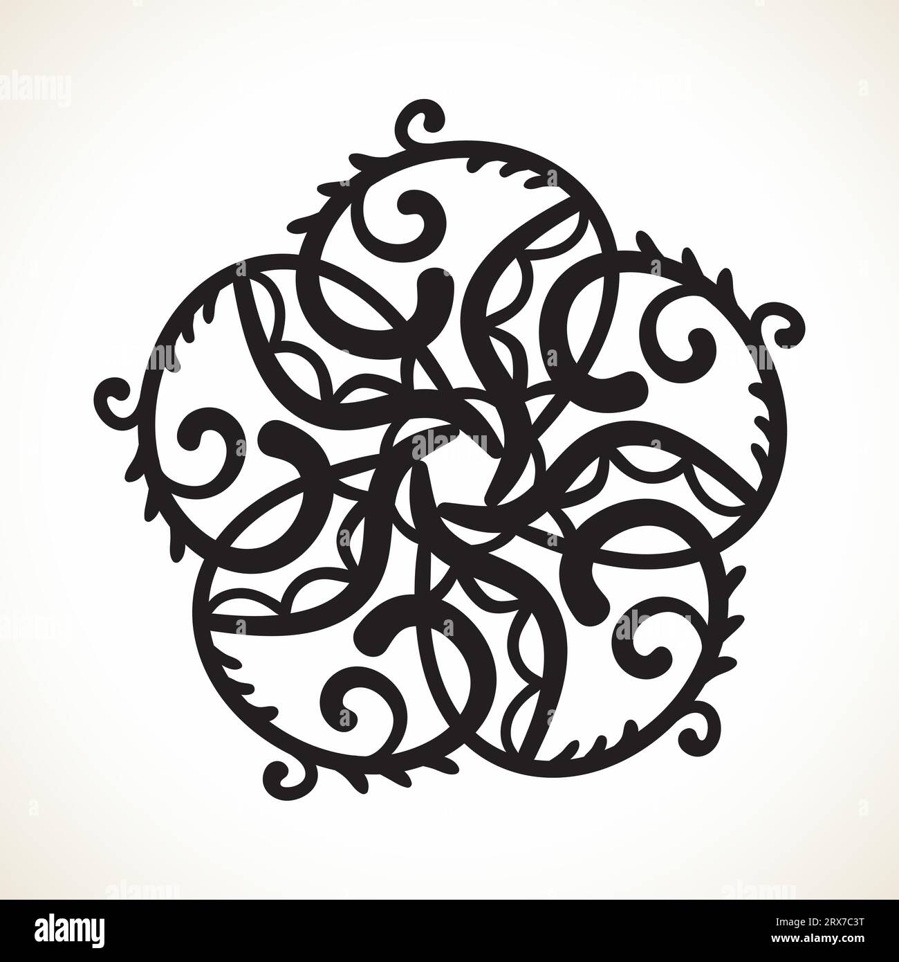 Geometric pentagonal design element, Ornamental mandala Stock Vector ...