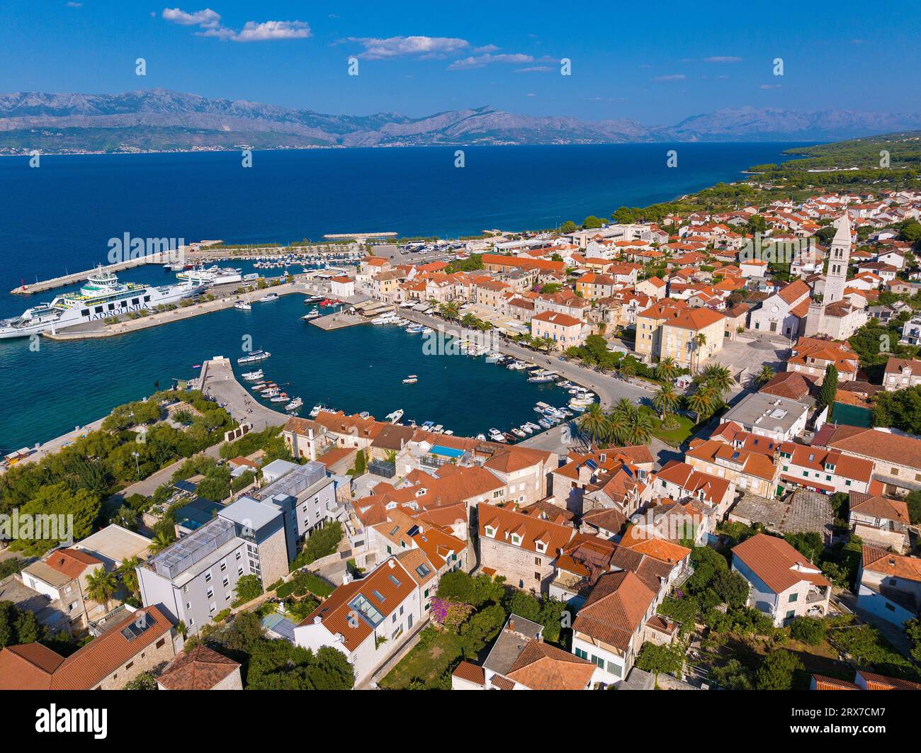 Brac island croatia aerial boats hi-res stock photography and images ...