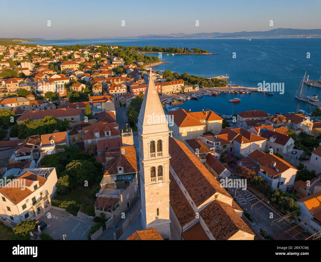 Aerial photo of Supetar town on Brac Island, Croatia Stock Photo - Alamy