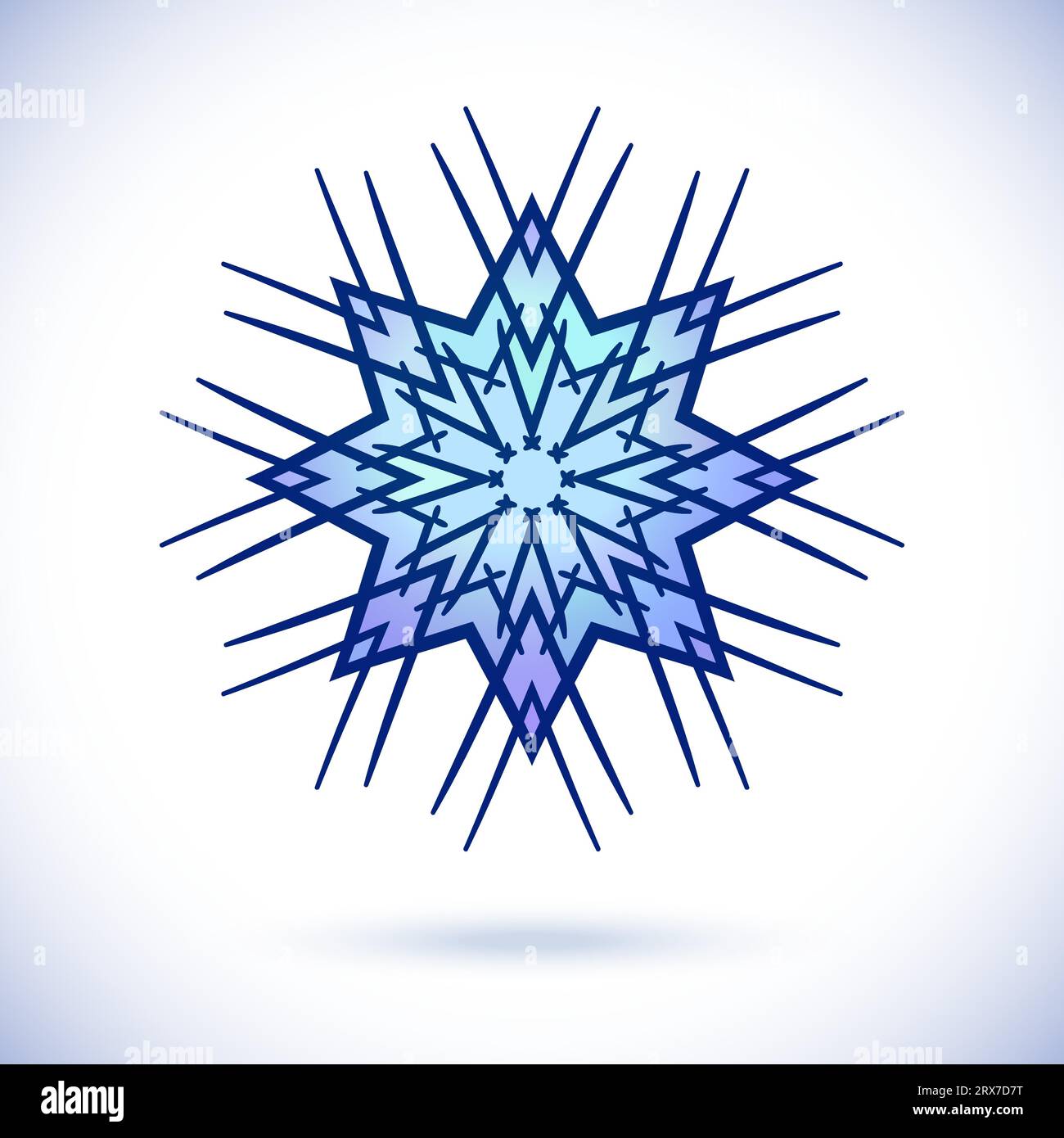 Snowflake, Isolated design element, Vector illustration Stock Vector ...