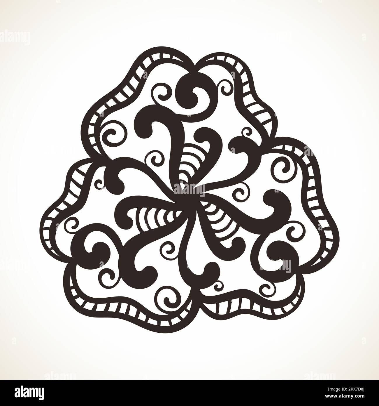 Geometric triangular design element, Ornamental mandala Stock Vector ...