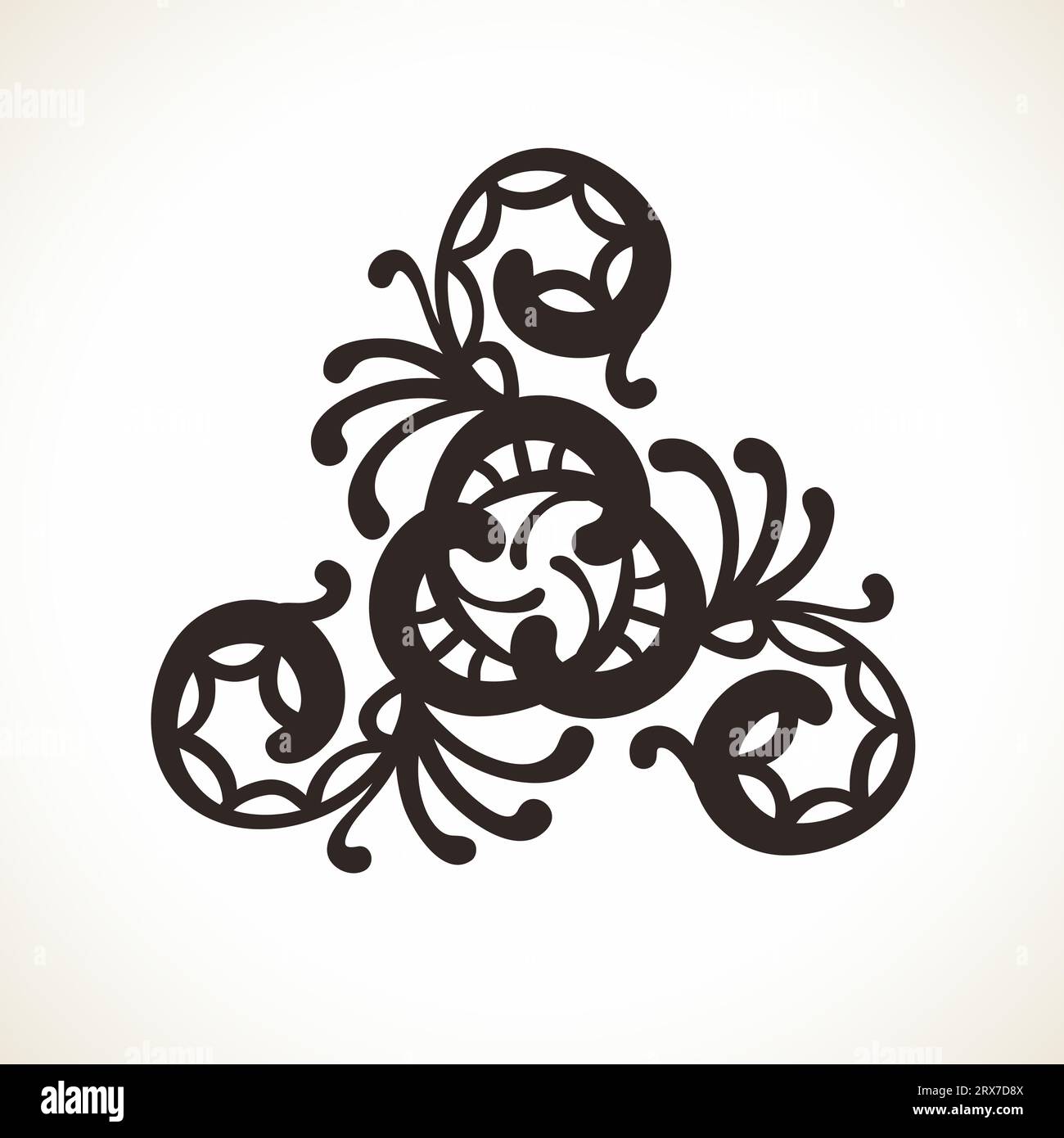 Geometric triangular design element, Ornamental mandala Stock Vector ...