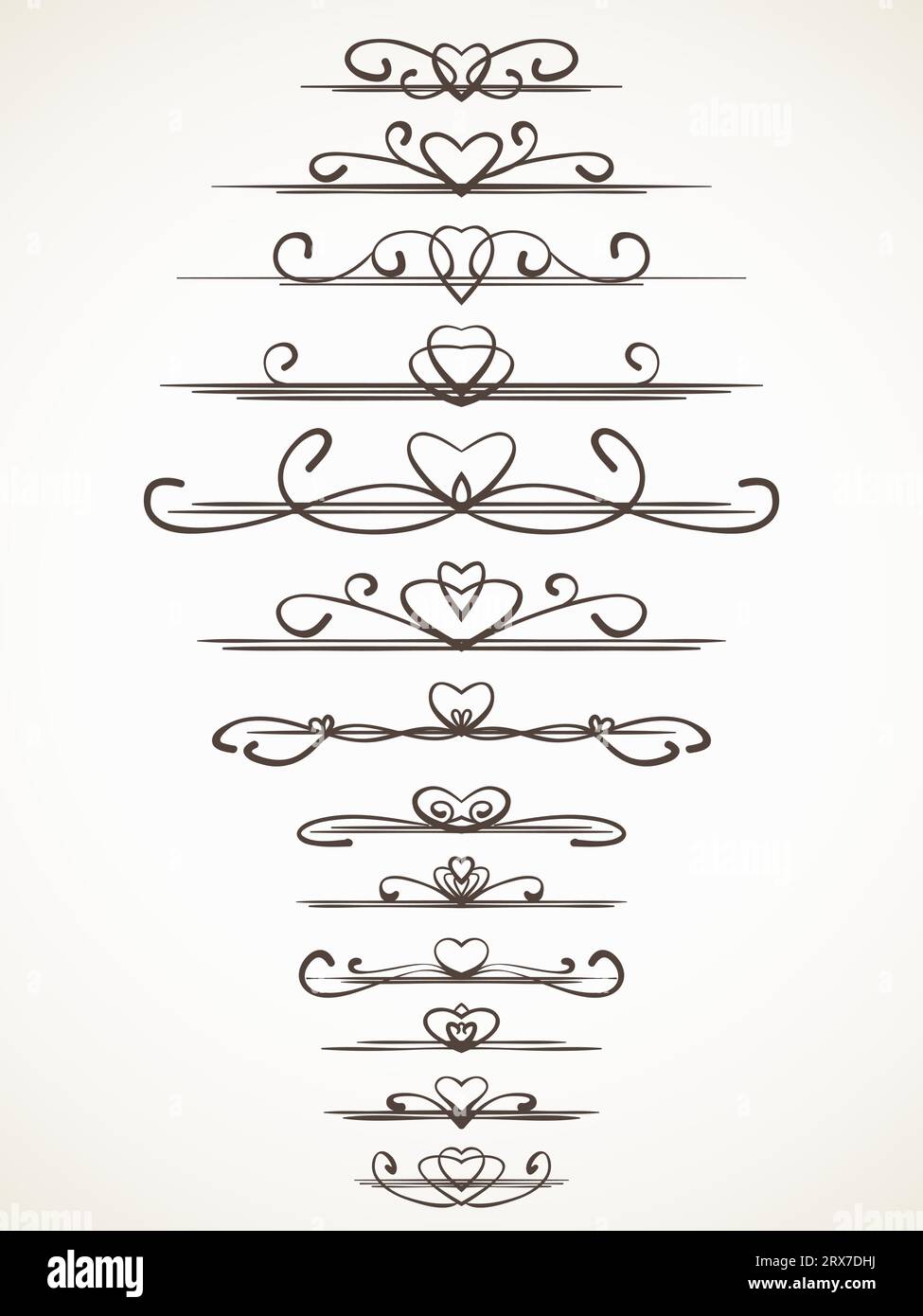 Heart scroll vector Stock Vector Images - Alamy
