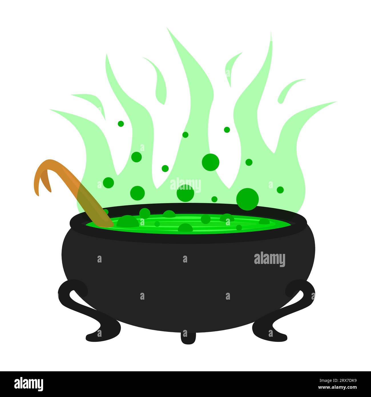 Halloween magic pot with green potion Stock Vector Image & Art - Alamy