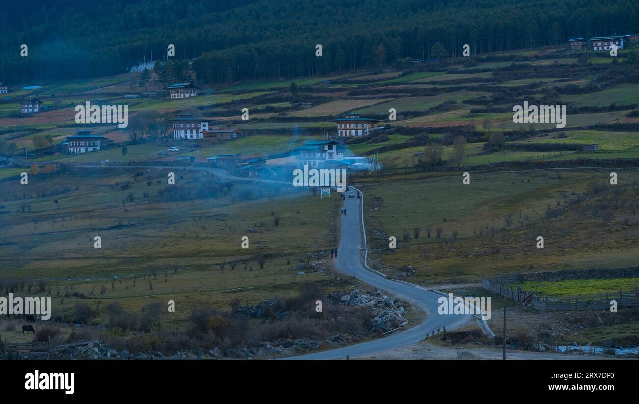 Phobjikha valley hi-res stock photography and images - Alamy