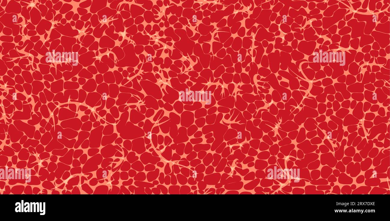 Marbled meat, wagyu texture or salmon fillet. Seamless pattern of red ...