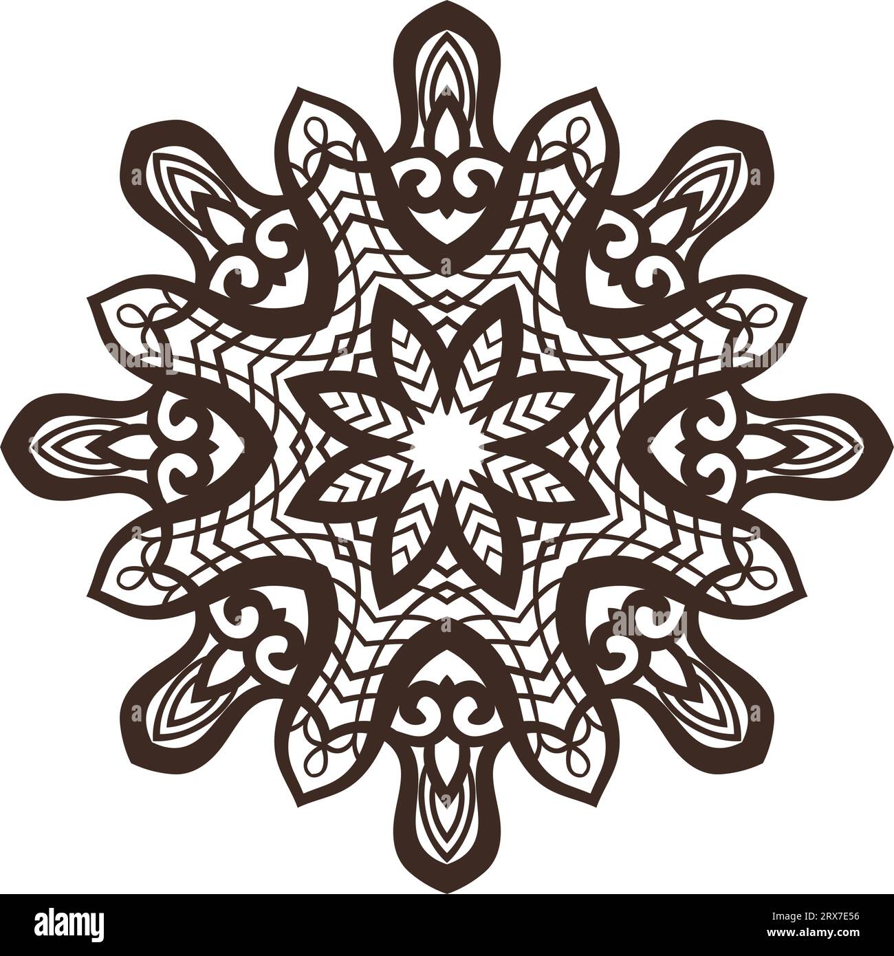 Round pattern, Circular ornament design element, Vector Stock Vector ...