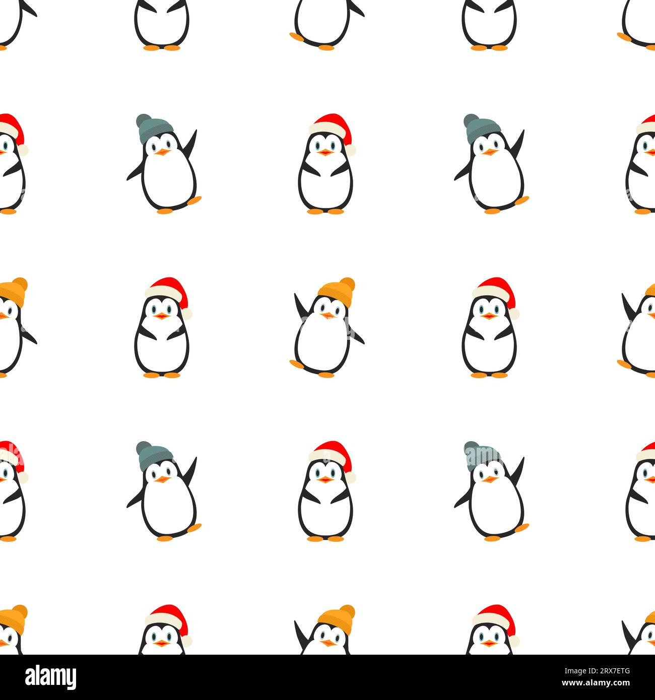 Merry christmas cute penguin Stock Vector Images - Alamy