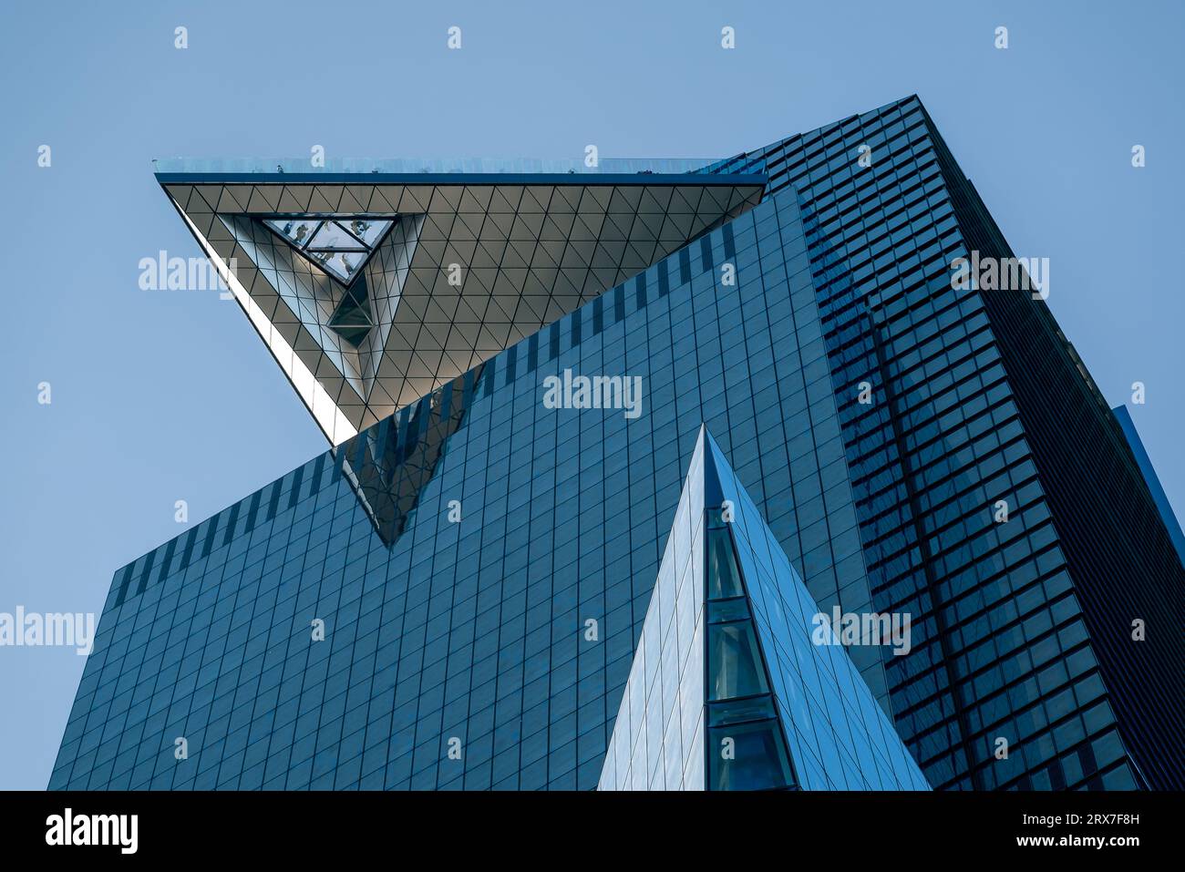 The edge is a tall skyscraper in New York city, Manhattan Chelsea side ...