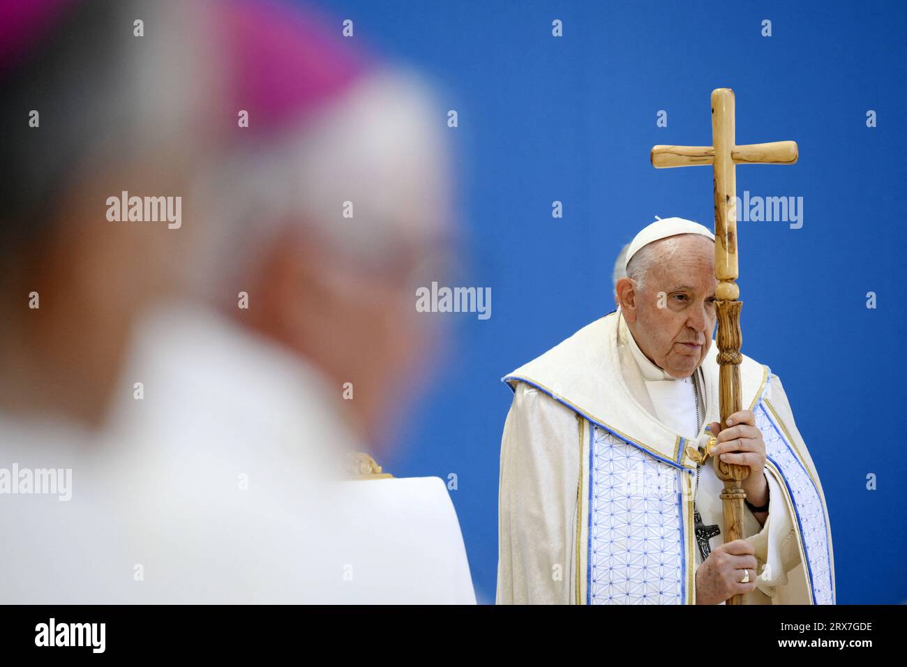 Marseille, France. 23rd Sep, 2023. Pope Francis leads a giant mass at ...
