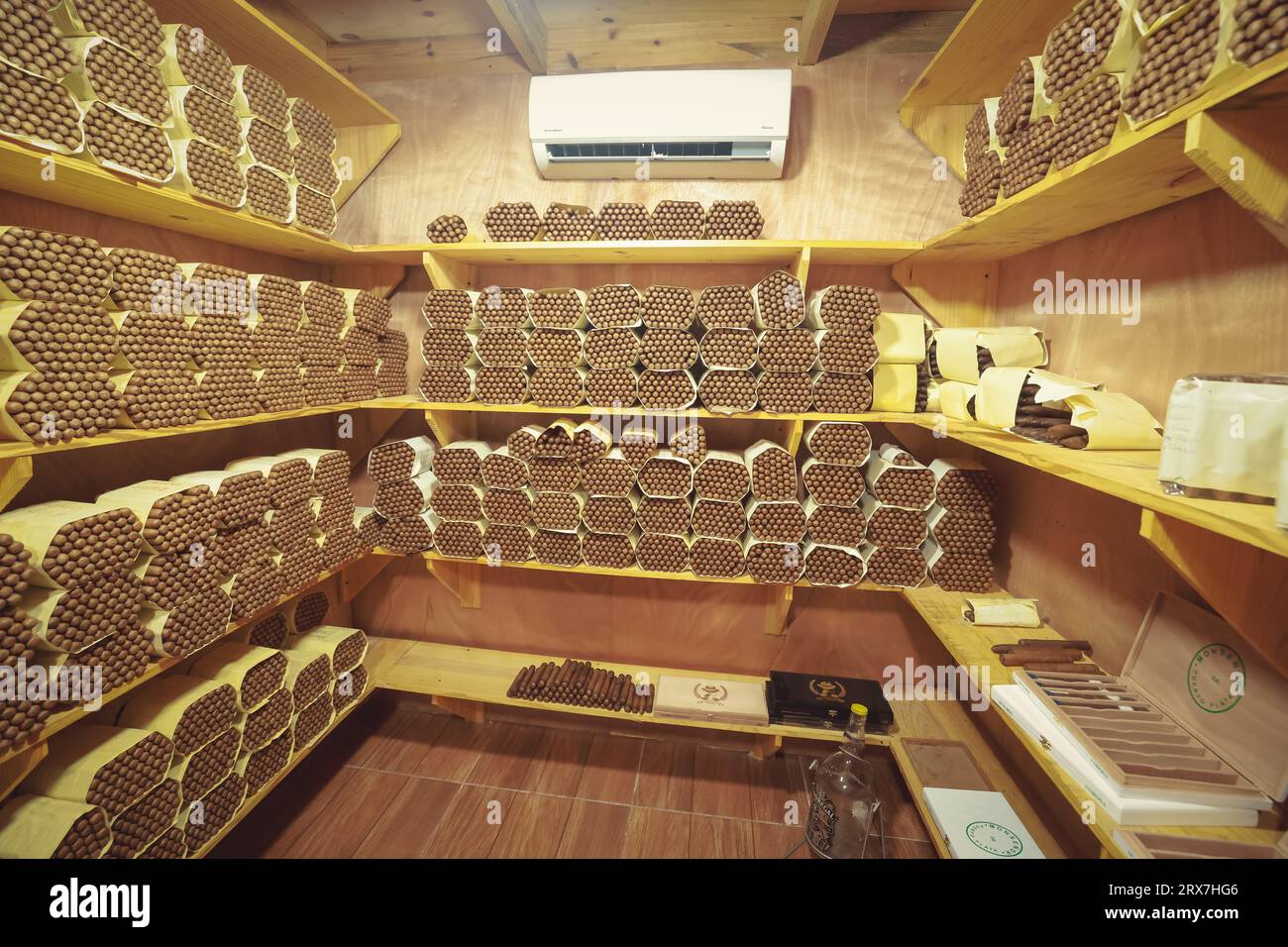 packs of freshly rolled cigars in storage Stock Photo - Alamy
