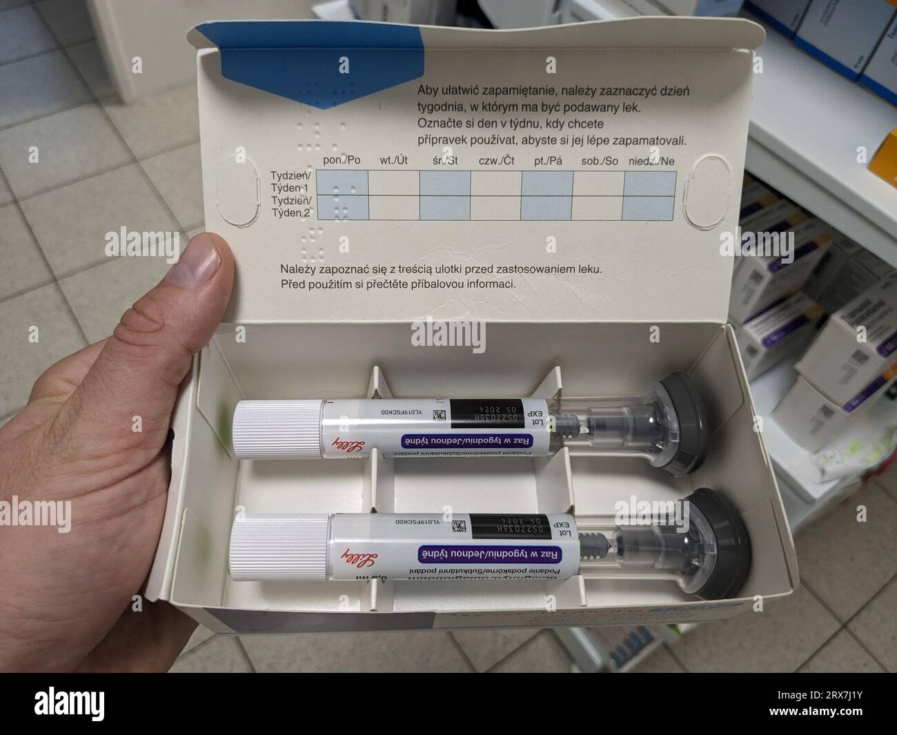 Prague,Czech republic- June 22 2023:box trulicity 1,5 mg Eli lilly ...