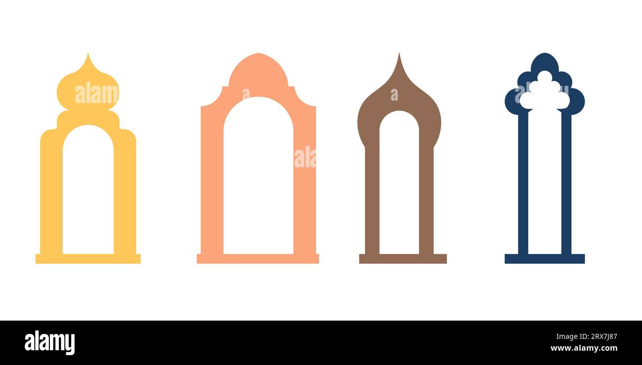 Collection of arabian oriental windows, arches, mirror, door Modern ...