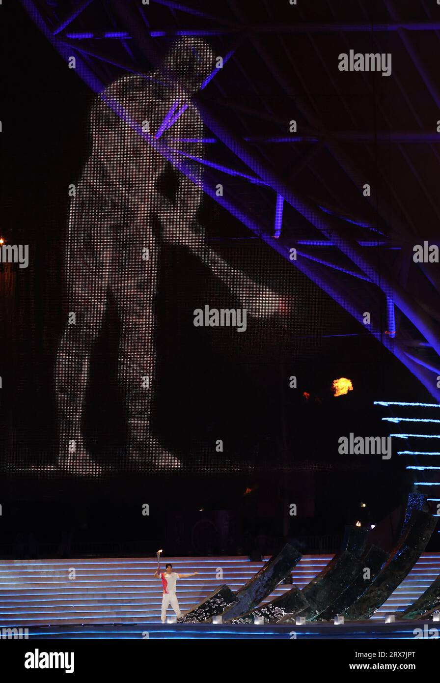 Hangzhou, China's Zhejiang Province. 23rd Sep, 2023. Wang Shun and a ...