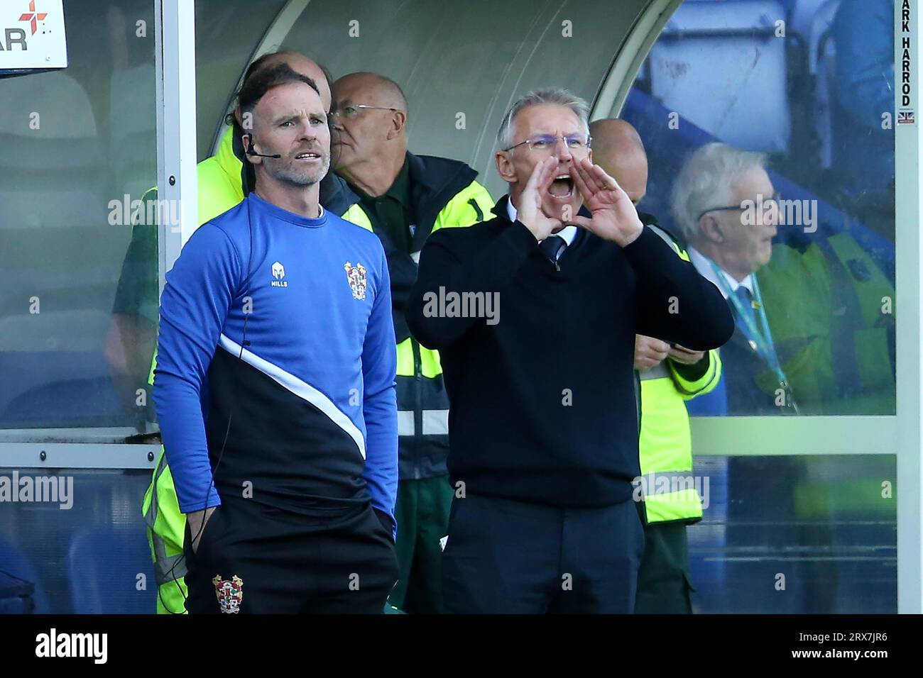 Birkenhead, UK. 23rd Sep, 2023. Joe Murphy, the goalkeeper of Tranmere ...