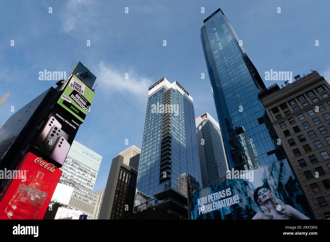 Times Square is lit with electronic billboards, New York City, 2023 ...