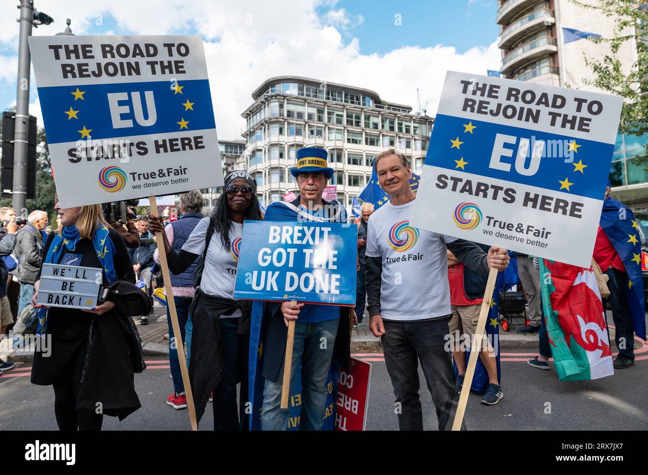 London, UK. 23 September 2023. National EU Rejoin March II. Thousands ...