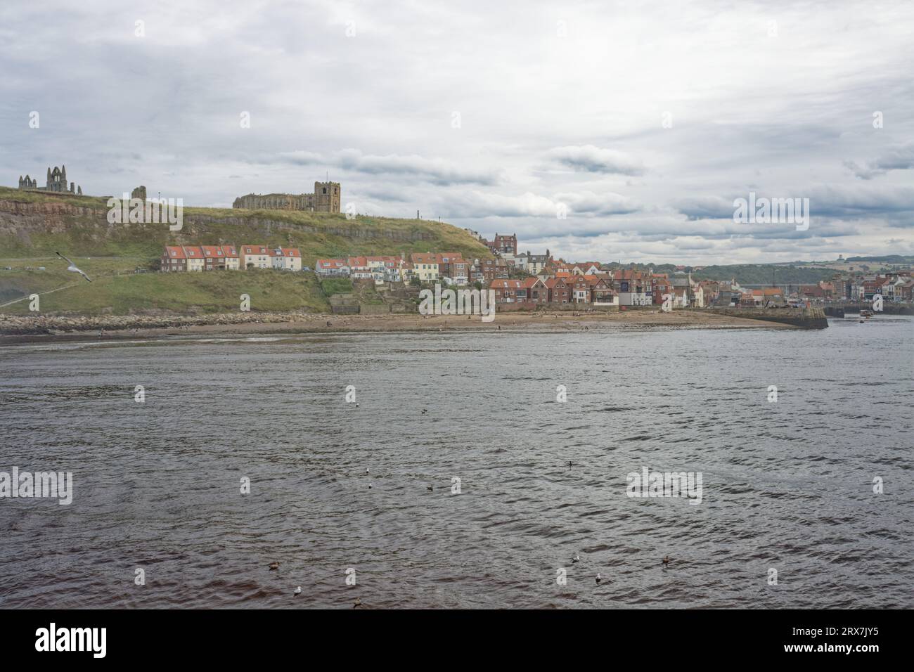 Whitby,England,9,August,2023.The Picture Shows ,A view From the west ...