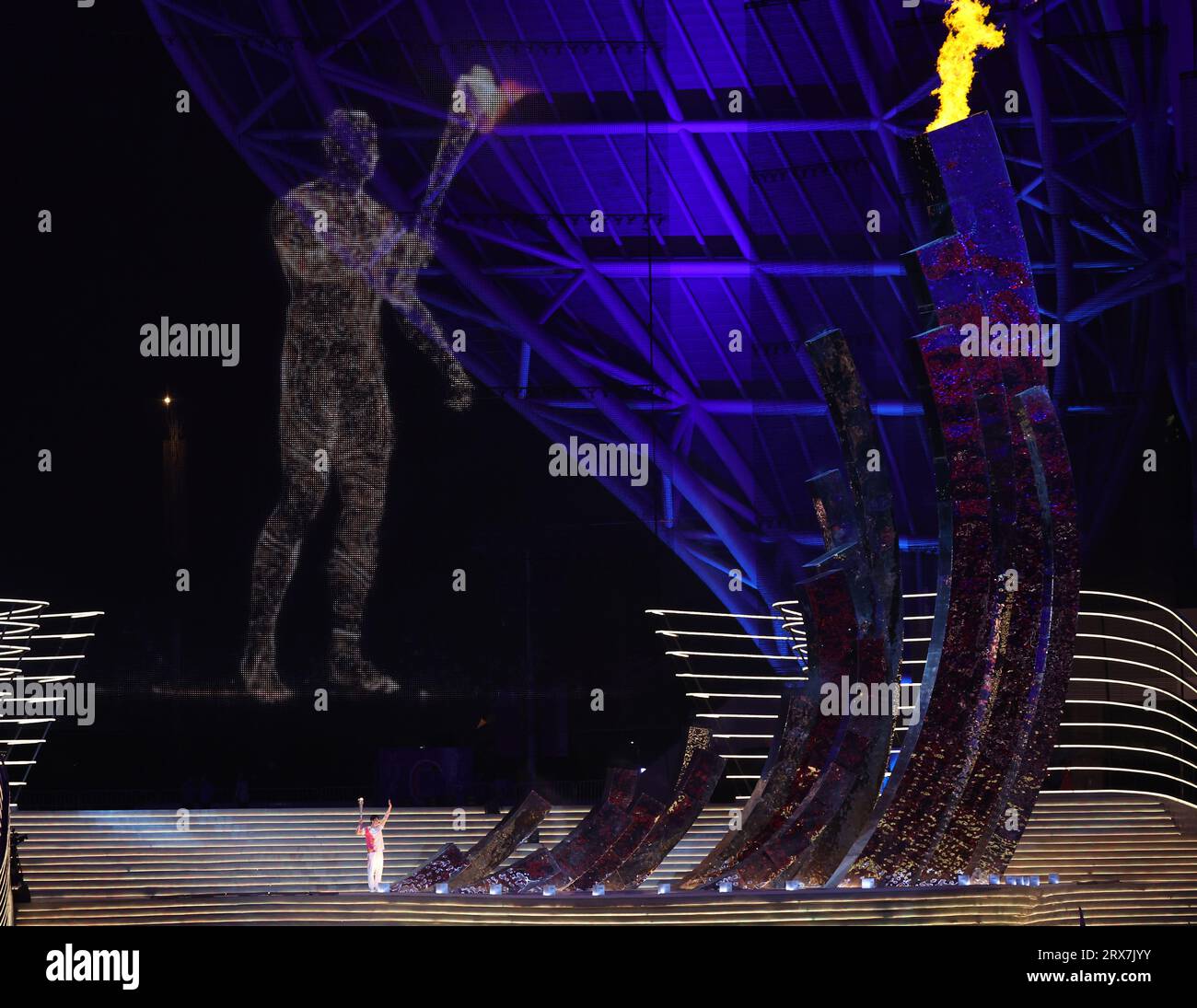 Hangzhou, China's Zhejiang Province. 23rd Sep, 2023. Wang Shun and a ...