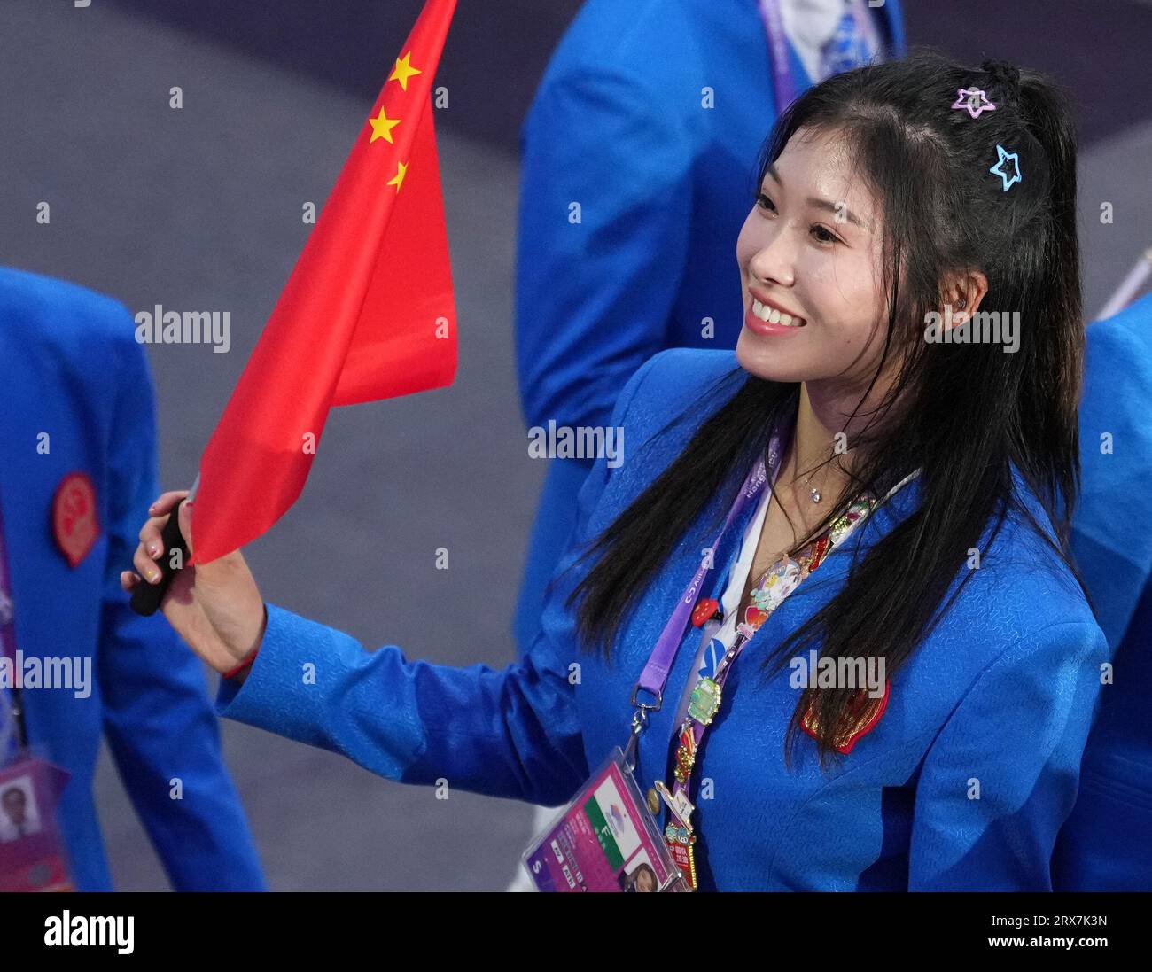 Hangzhou, China's Zhejiang Province. 23rd Sep, 2023. Wu Yanni, a member of the delegation of ...