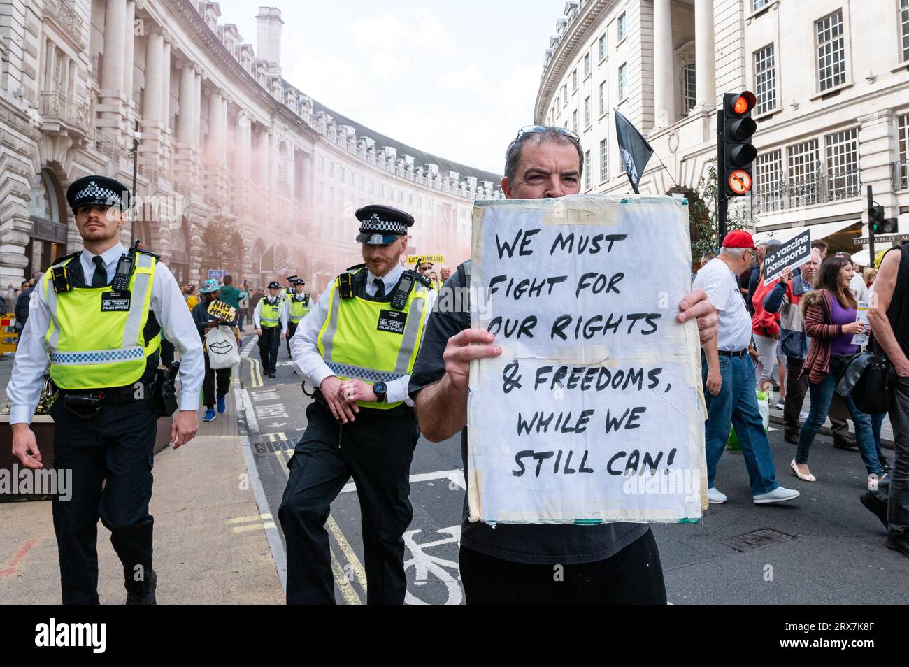 London, UK. 23 September 2023. Thousands march for the World Wide Rally ...