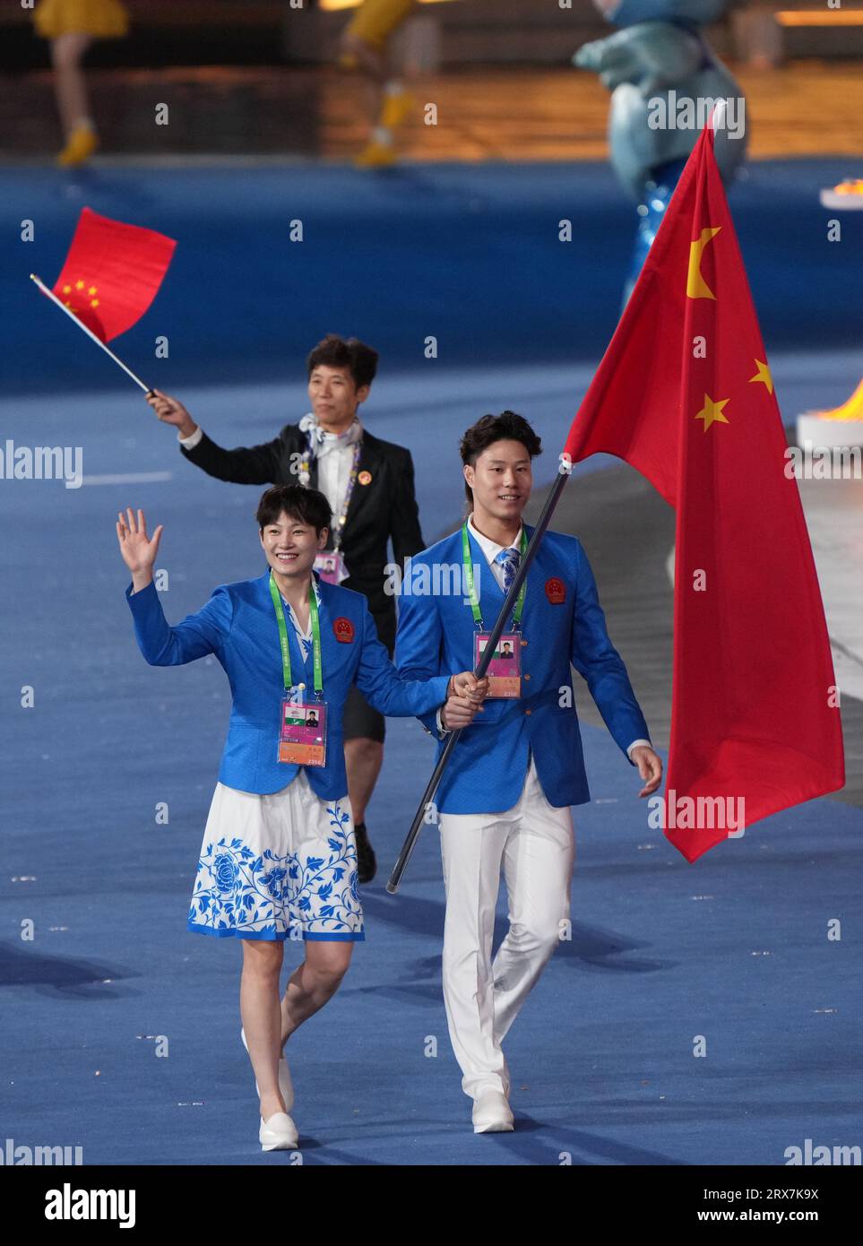 Hangzhou, China's Zhejiang Province. 23rd Sep, 2023. Flag-bearers of ...
