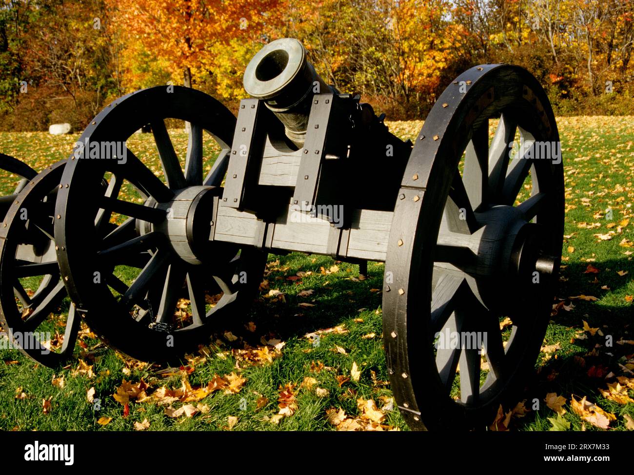 Display cannon, Saratoga National Historic Park, New York Stock Photo ...
