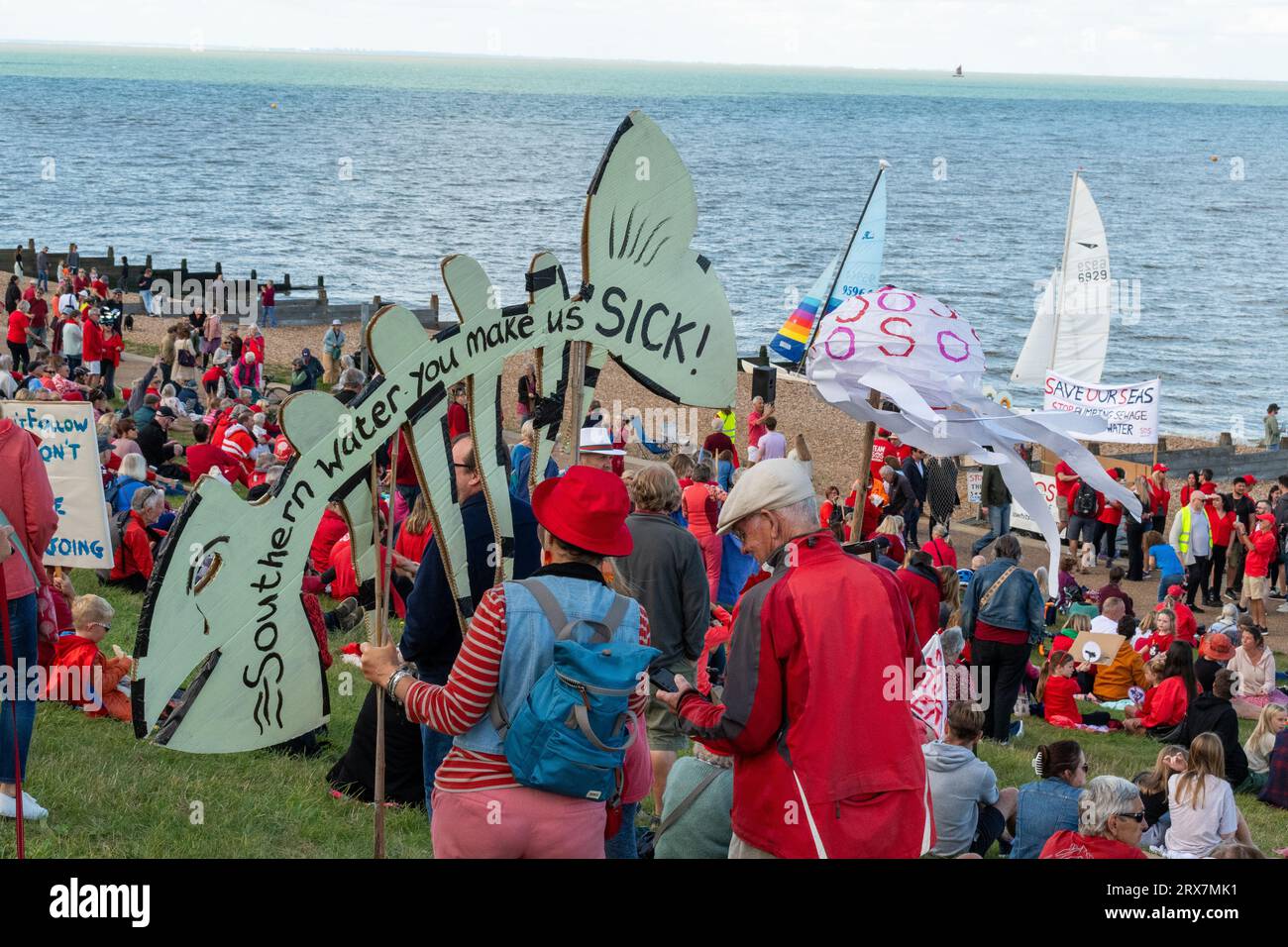 Tankerton beach protest hi-res stock photography and images - Alamy