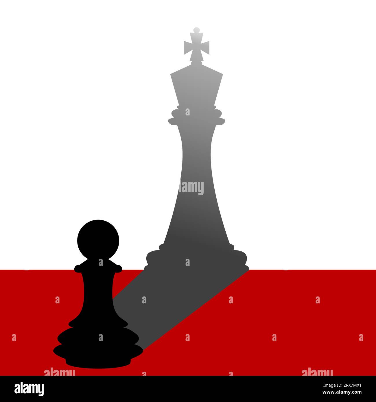 Chess pawn shadow king Stock Vector Images - Alamy