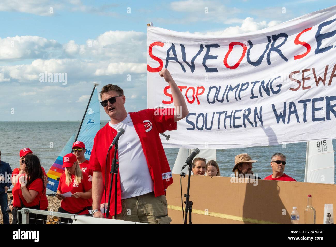 Chris Cornell, Cabinet Minister for Coastal Towns, speaking at the SOS ...